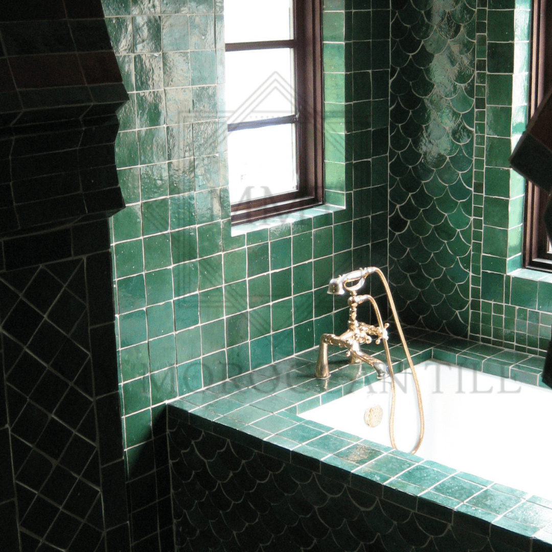 Forest Green Moroccan Zellige Tile – My Moroccan Tile